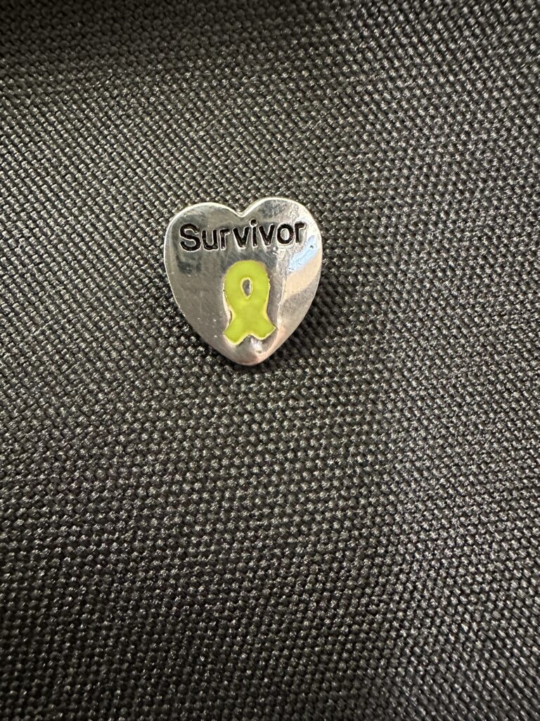 Survivor heart pin - Lymphoma Australia